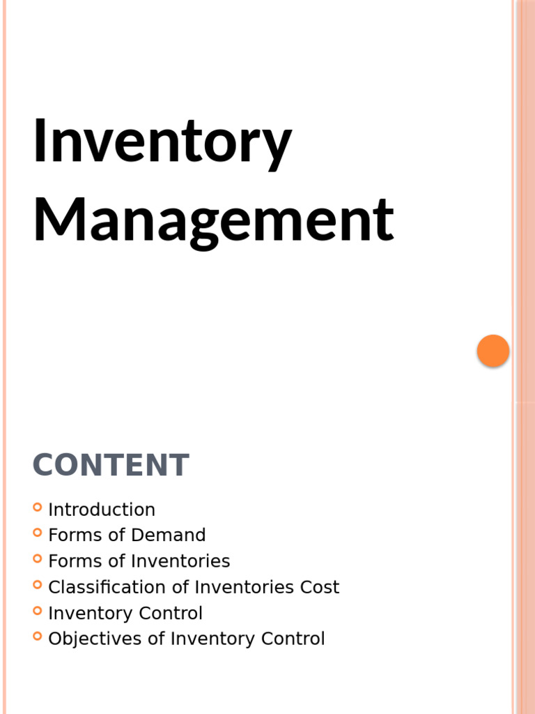 Comprehensive Guide to Inventory Management | PDF | Inventory | Economies