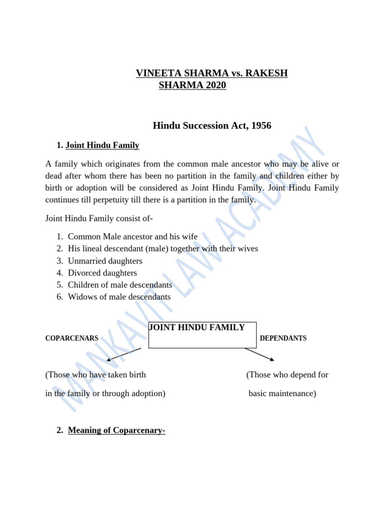 Vineeta Sharma V Rakesh Sharma | PDF | Common Law | Justice