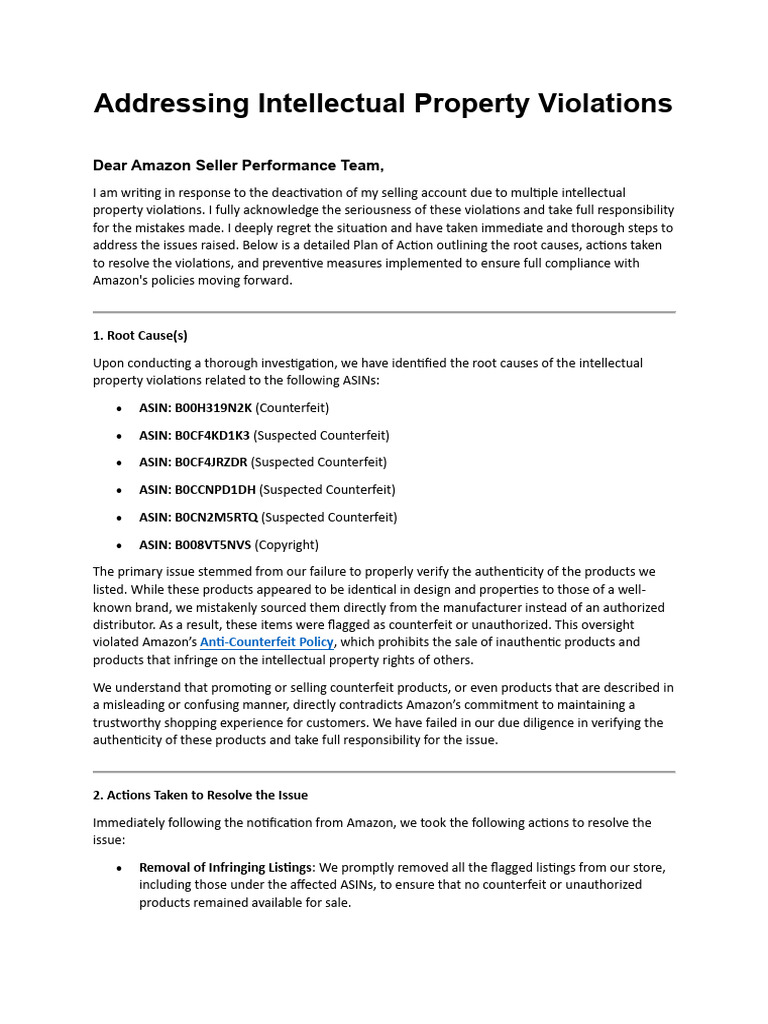 Addressing Intellectual Property Violations | PDF | Counterfeit | Authentication