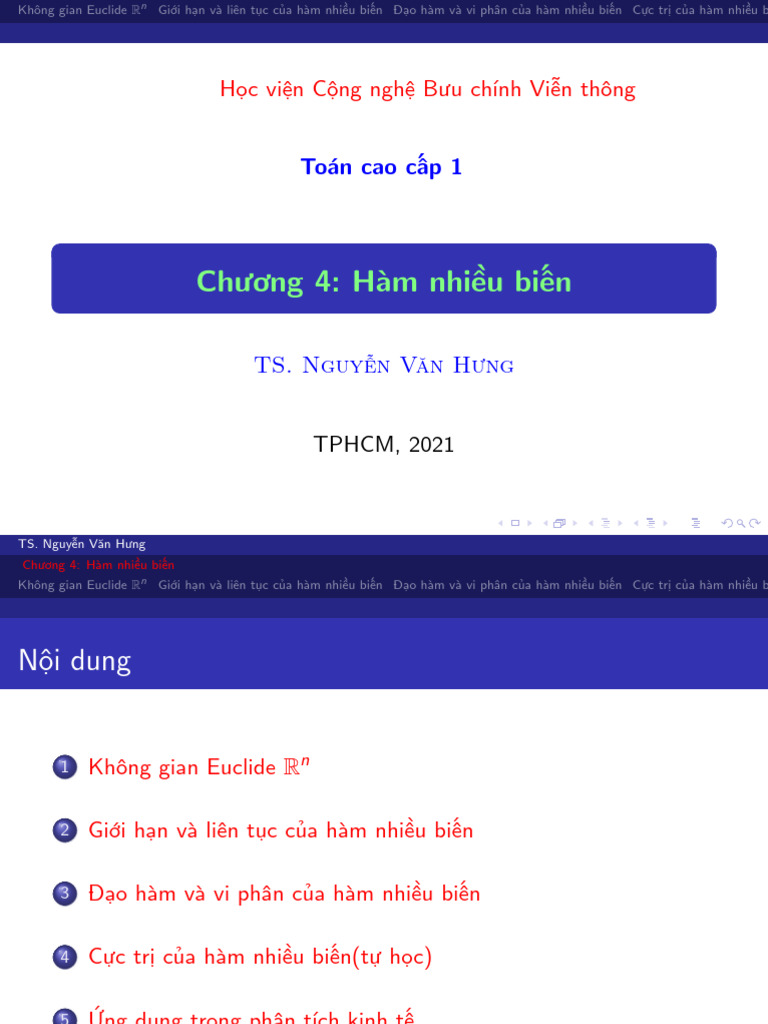 Chuong4 Hamnhieubien | PDF