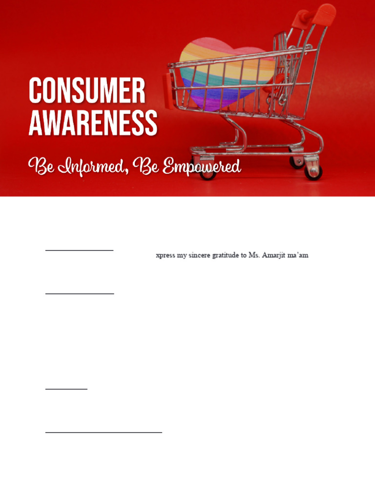SST Project File Consumer Awareness PDF | PDF | Consumer Protection ...
