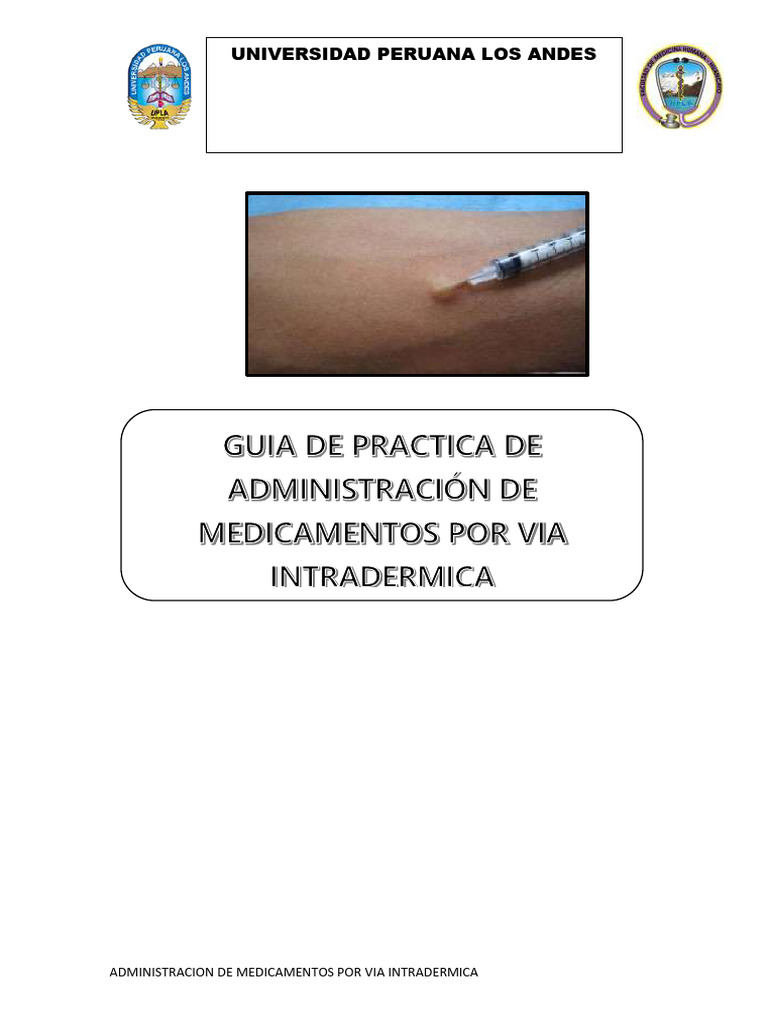 Guia de administracion via intradermica 2024 | PDF | Inyección ...