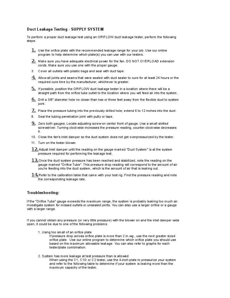 Duct Leakage Testing | PDF | Duct (Flow) | Leak