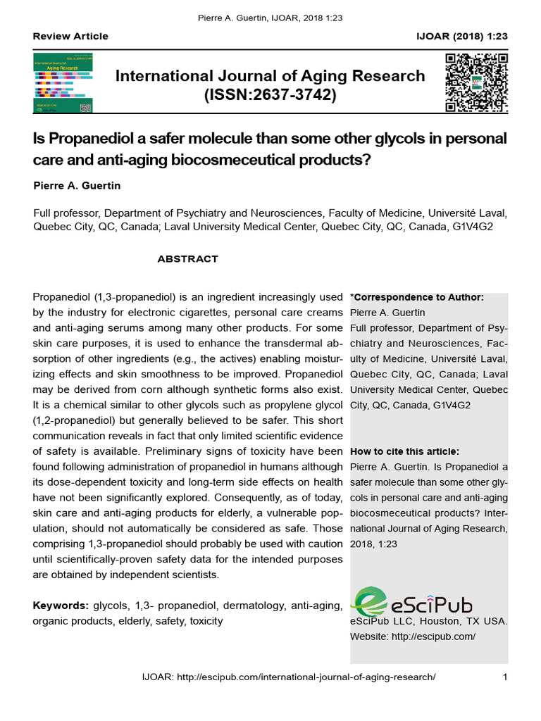 44 - Is Propanediol A Safer Molecule Than Some Other Glycols in ...
