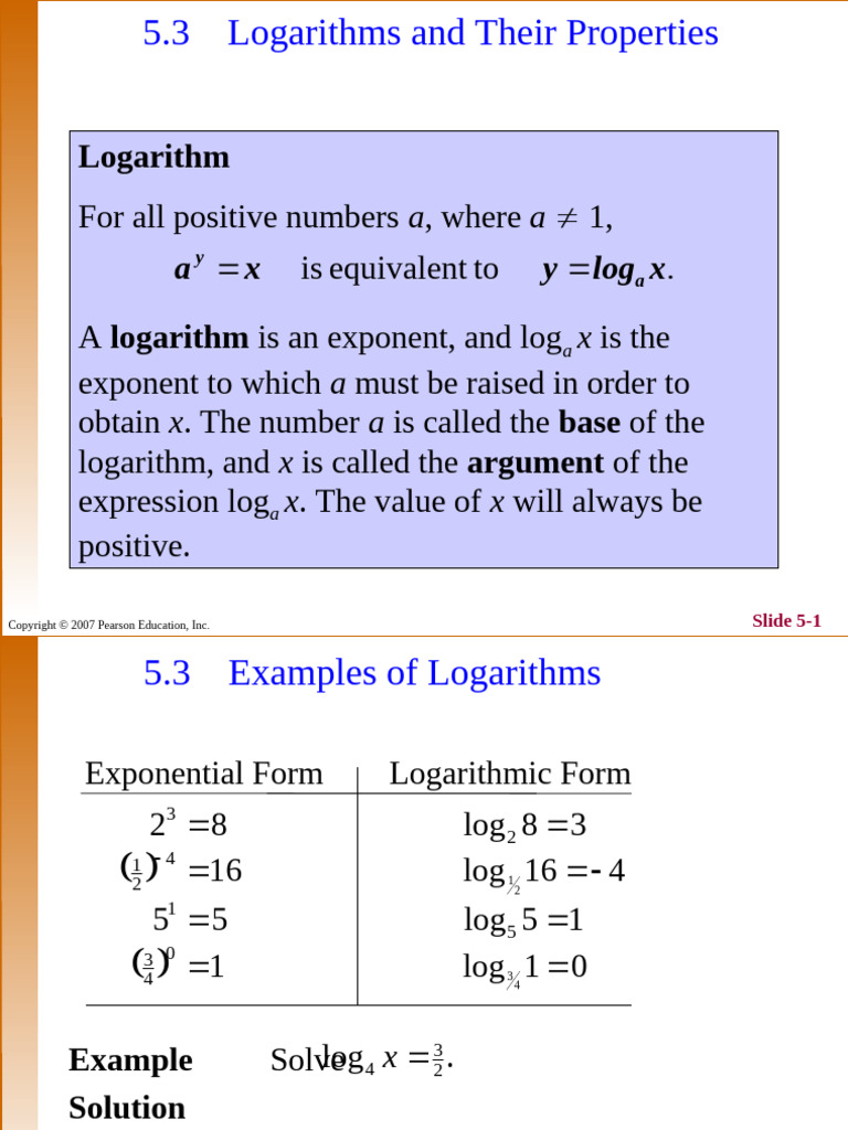 Basics Of Logarithms And Theirpropertiess Pdf Logarithm Mathematical Concepts