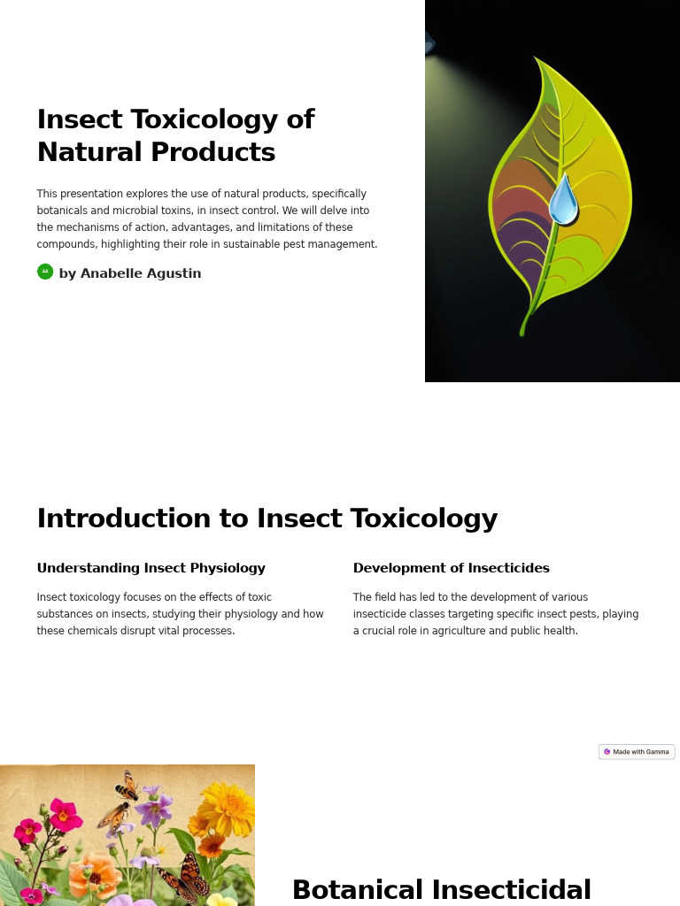 Insect Toxicology of Natural Products | PDF | Insecticide | Toxicology