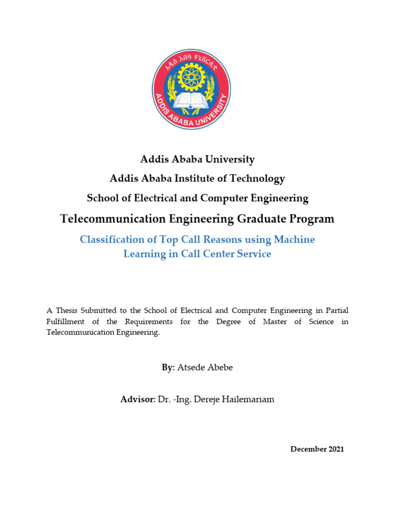 Atsede Abebe | PDF | Machine Learning | Statistical Classification