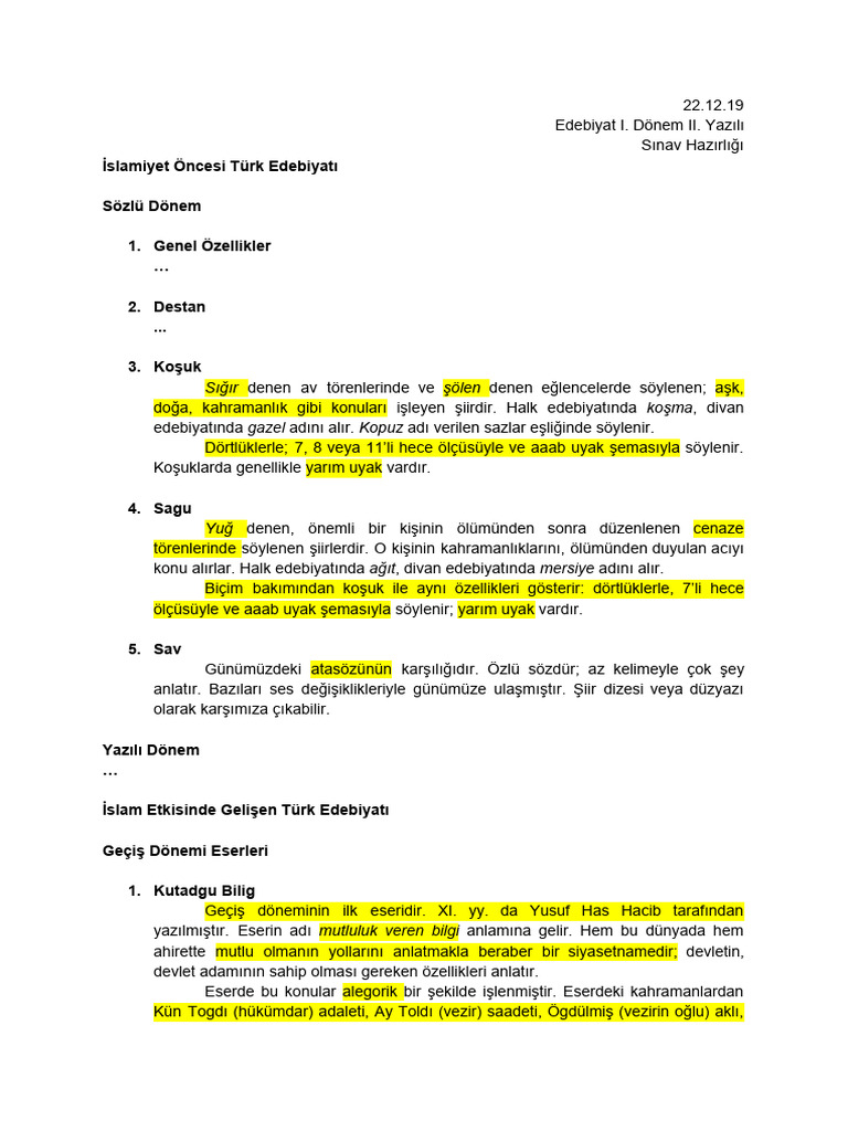 Donem 1 Sinav 2 | PDF