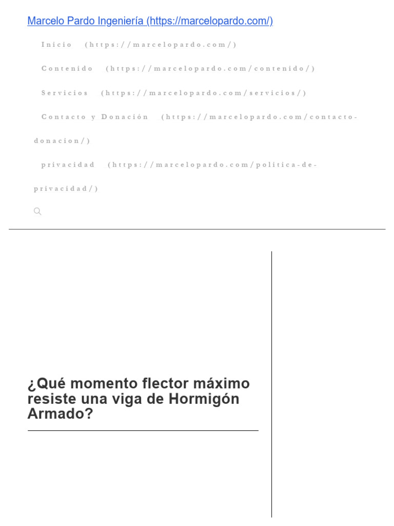 Momento Flector Máximo en Vigas | PDF | Viga (Estructura) | Acero