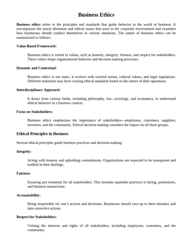 Business Ethics | PDF | Business Ethics | Corporate Social Responsibility Business Ethics | PDF | Business Ethics | Corporate Social Responsibility