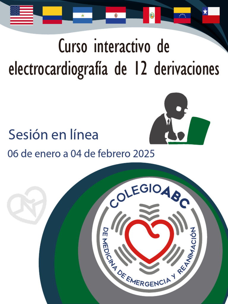 Curso EKG 12 Derivaciones en Línea | PDF | Electrocardiografia