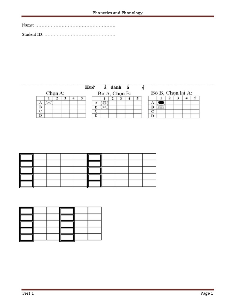 Sample Test 1. PhoneticsPhonology | PDF | Vowel | Phonetics