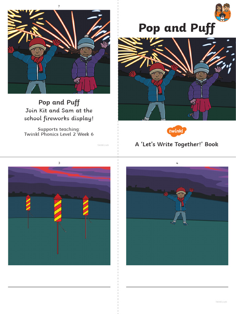 Pop and Puff Writing Mini Book | PDF