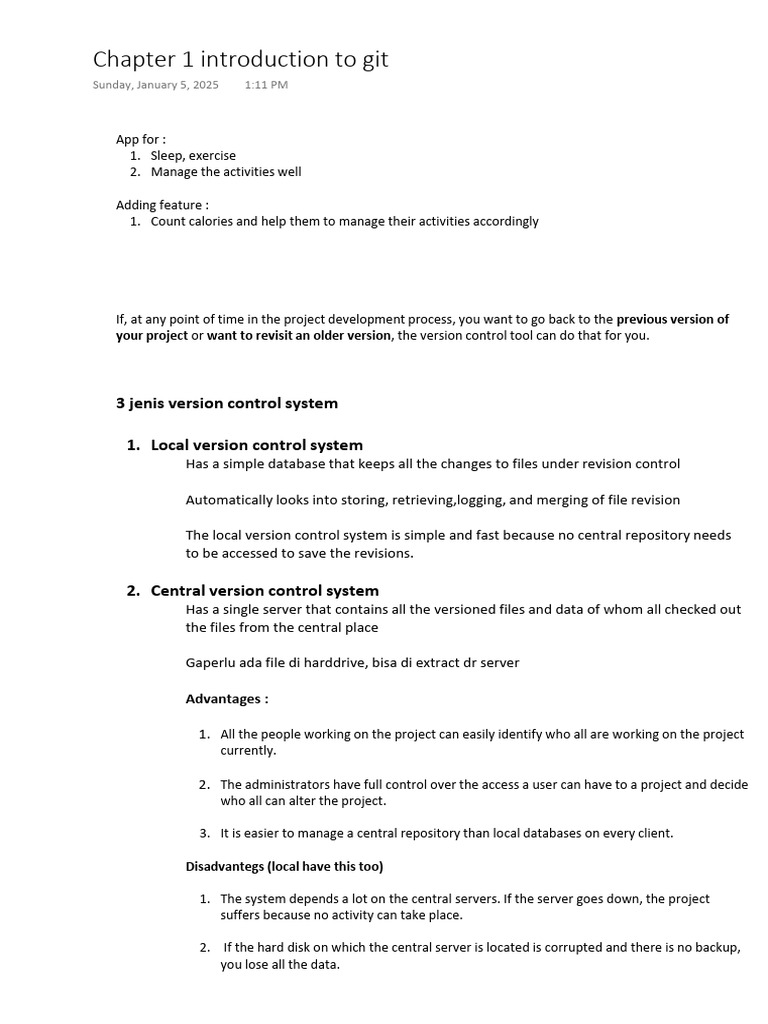 Chapter 1 introduction to git | PDF | Version Control | Computer File