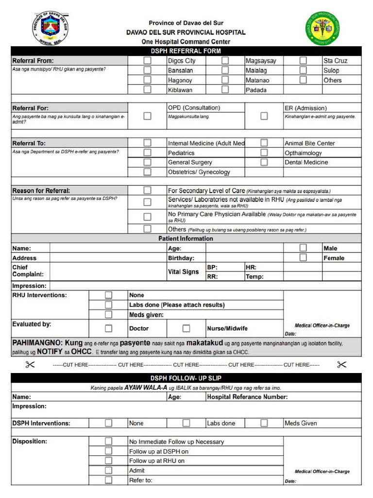 DSPH Referral Form | PDF