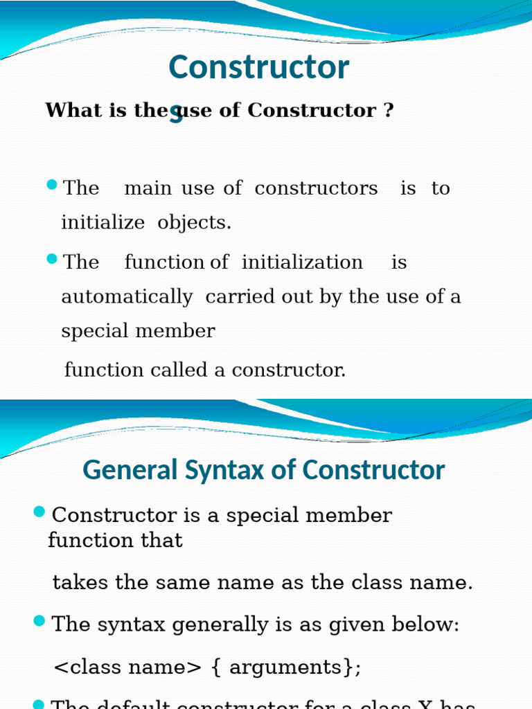 Constructor Destructor 1 1 Pdf Constructor Object Oriented Programming Programming 6719