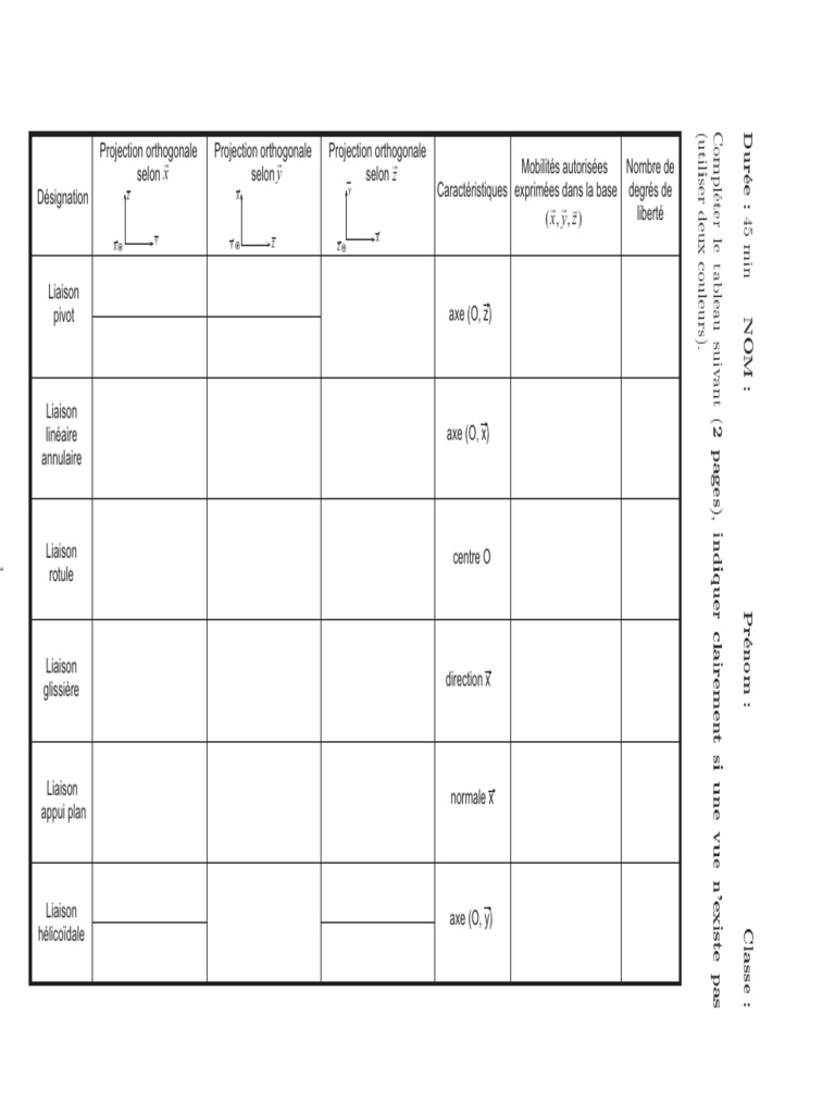 Tableau des Projections Orthogonales | PDF | Ingénierie mécanique ...