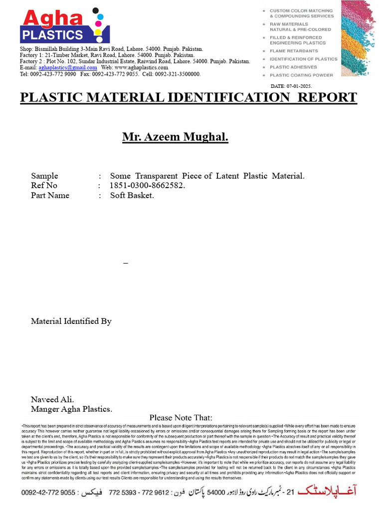 1851-0300-8662582 - Mr. Naeem Mughal - Transparent Piece | PDF