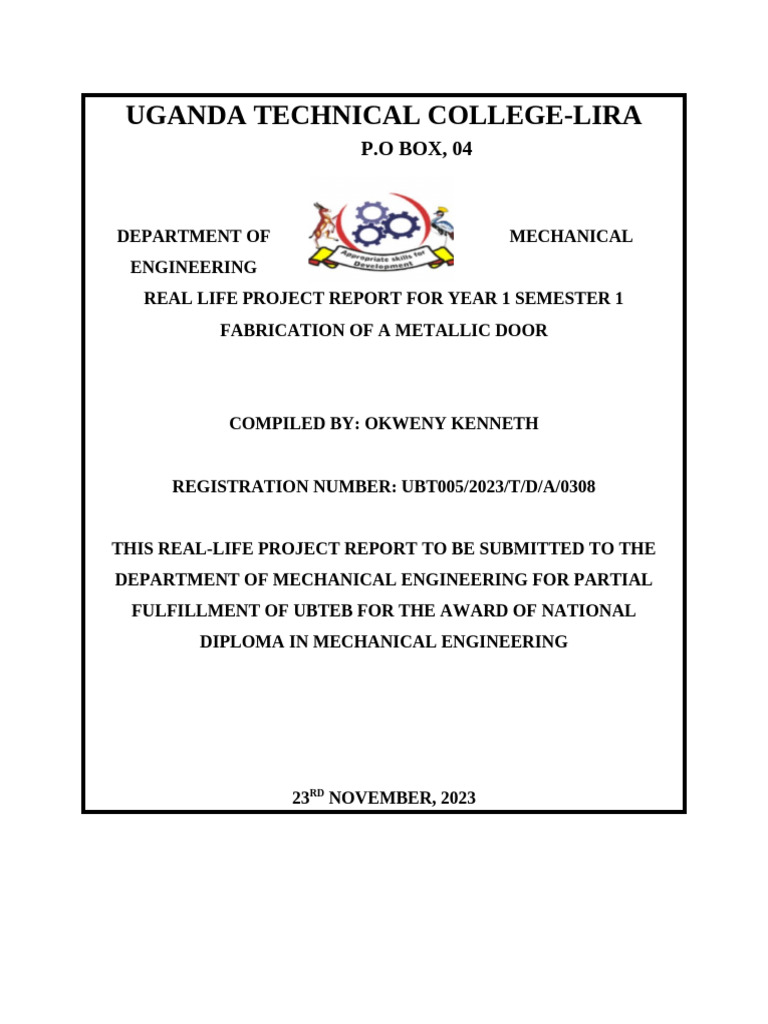 Uganda Technical College | PDF | Engineering