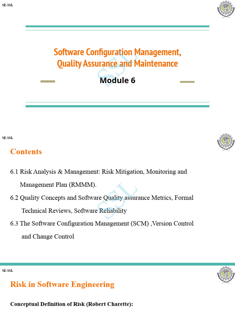 Module 6 _ Software Configuration Management, Quality Assurance and Maintenance (2) (1) | PDF ...