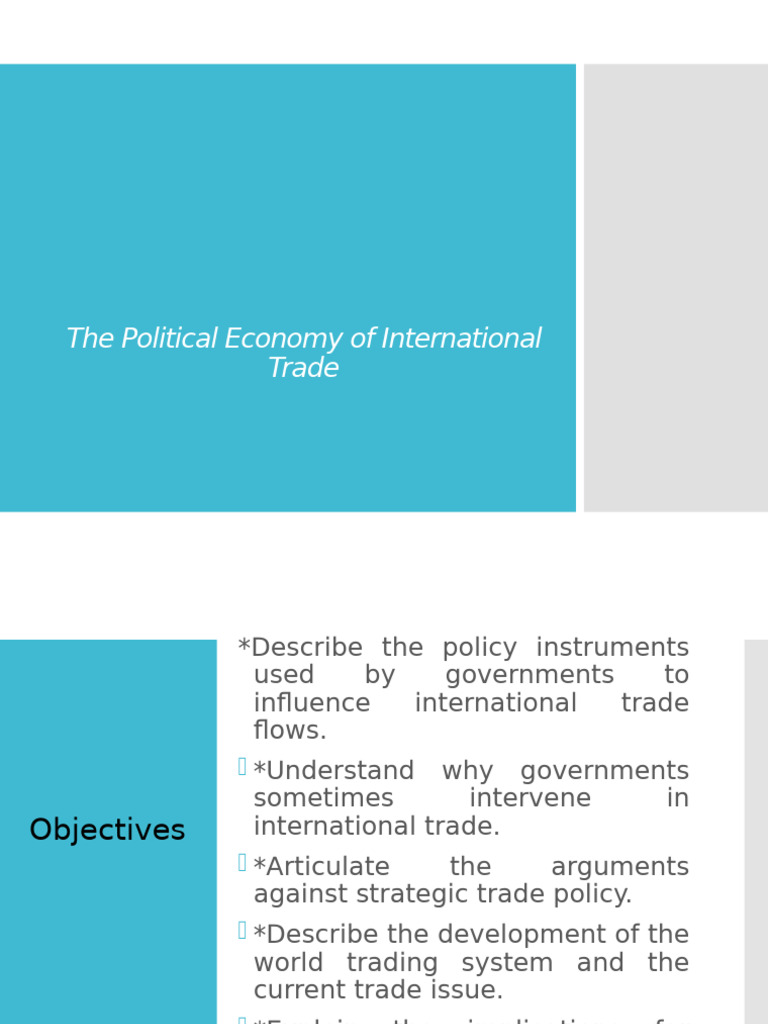 The Political Economy of International Trade | PDF | World Trade ...