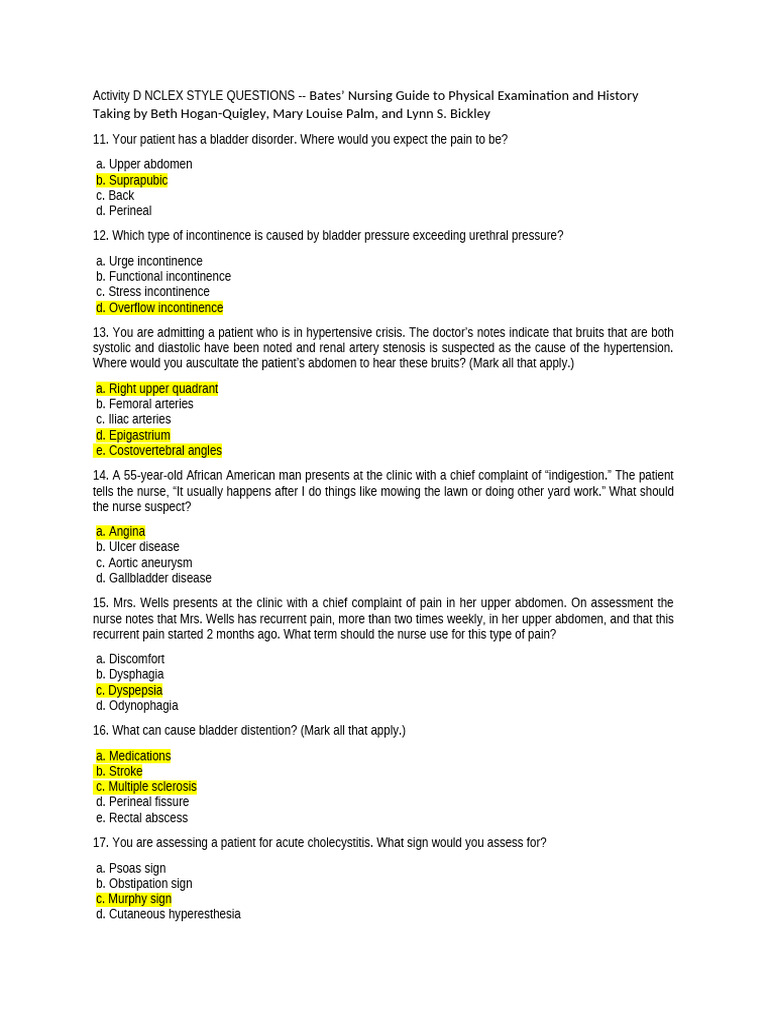 Prac Ques in Intra Abdominal Hypertension | PDF | Indigestion | Urinary Incontinence