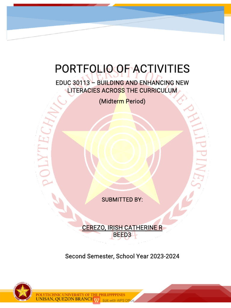 CEREZO, IRISH CATHERINE R. Midterm Portfolio | PDF