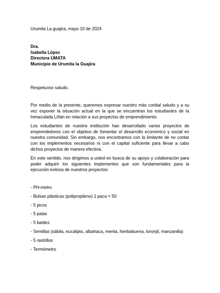 SOLICITUD UMATA | PDF