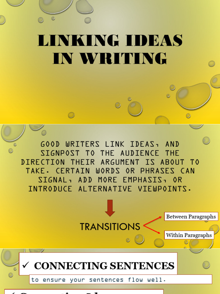 Week 4 Linking Ideas | PDF