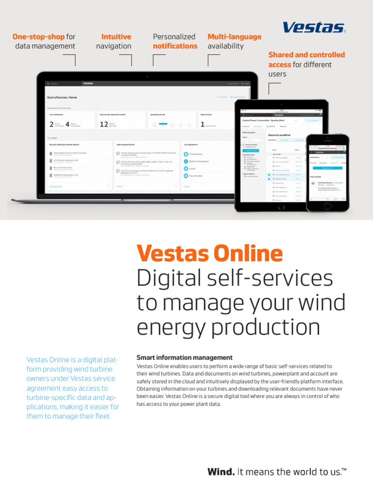 Vestas Online One Pager 2021 SCREEN | PDF | Information | Software