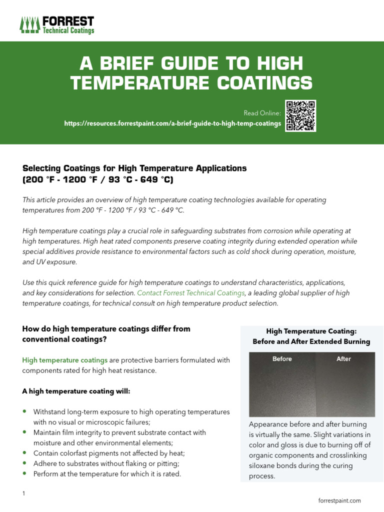 A Brief Guide To High Temperature Coatings - 8 - 7 - 2023 - Ver1 | PDF ...