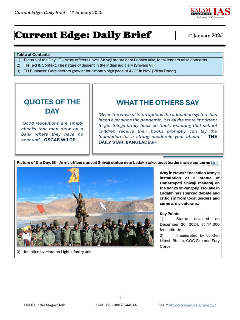 Daily Brief: January 1, 2025 Insights | PDF | Judiciaries | Supreme ...