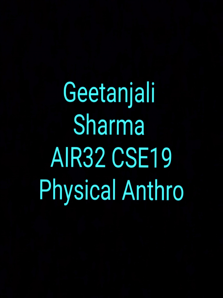 Physical Anthro... | PDF