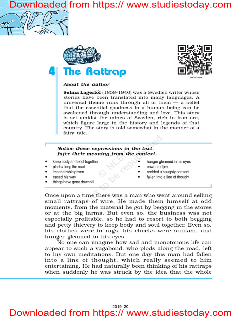The Rattrap: A Class 12 Analysis | PDF | Forge | Blacksmith