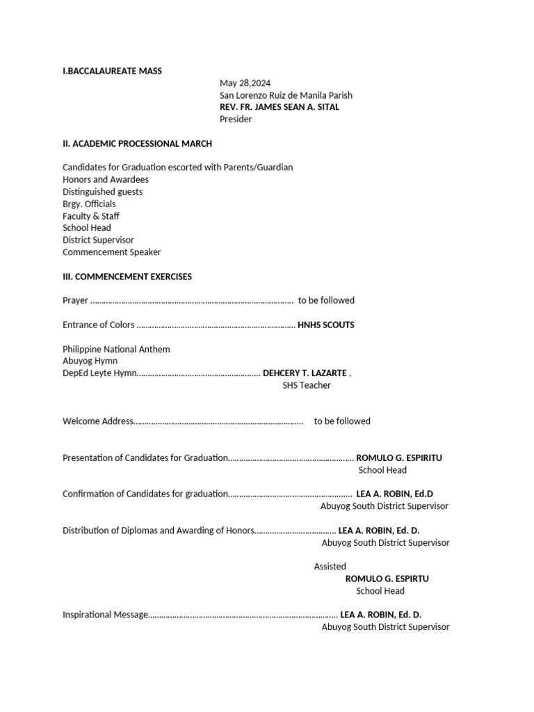 7th Commencement Exercise Program | PDF