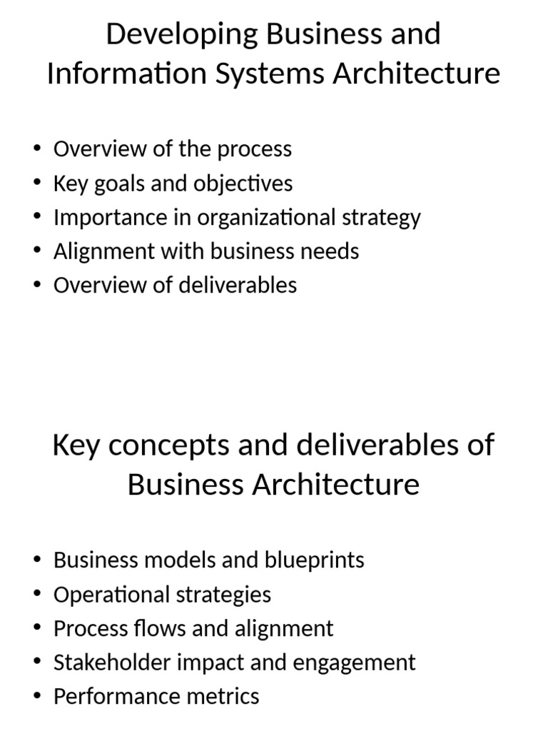 Expanded Business Info Systems Architecture Presentation | PDF ...
