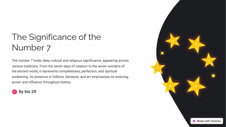 The Significance of The Number 7 | PDF