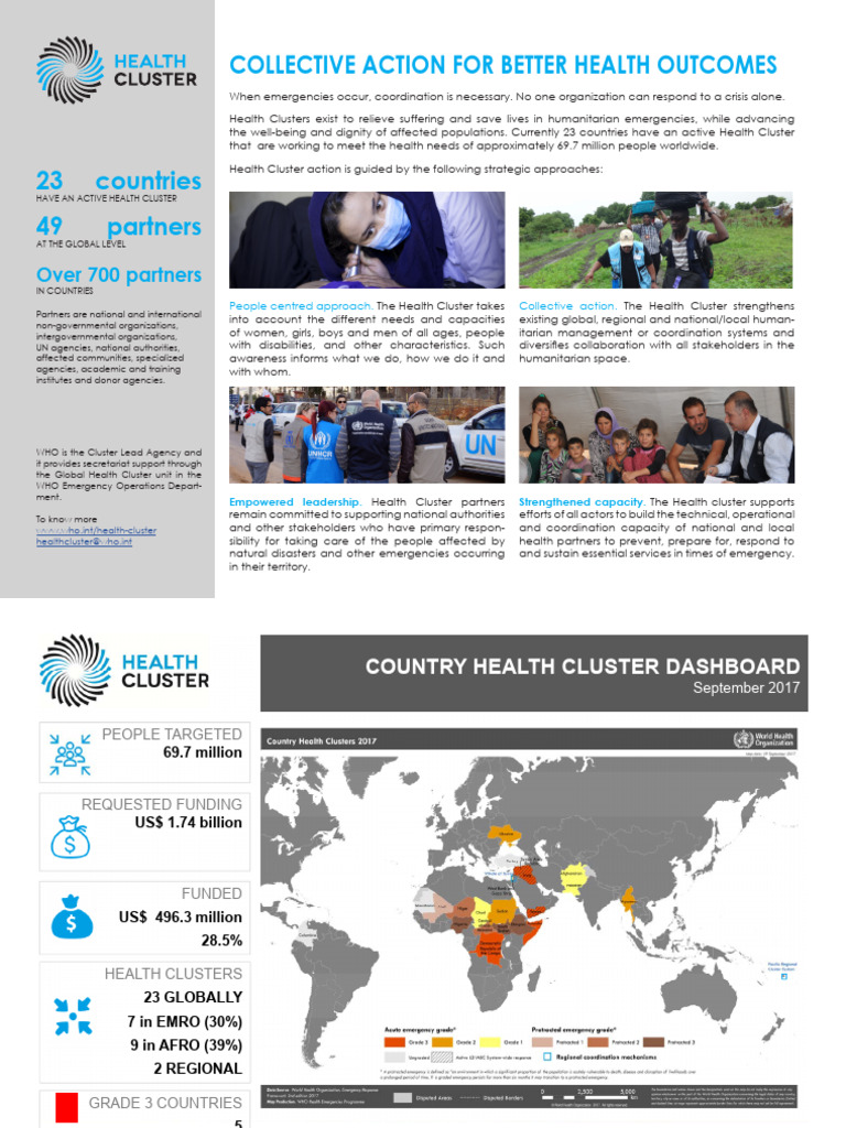 Health Cluster Generic One Pager | PDF | World Health Organization ...