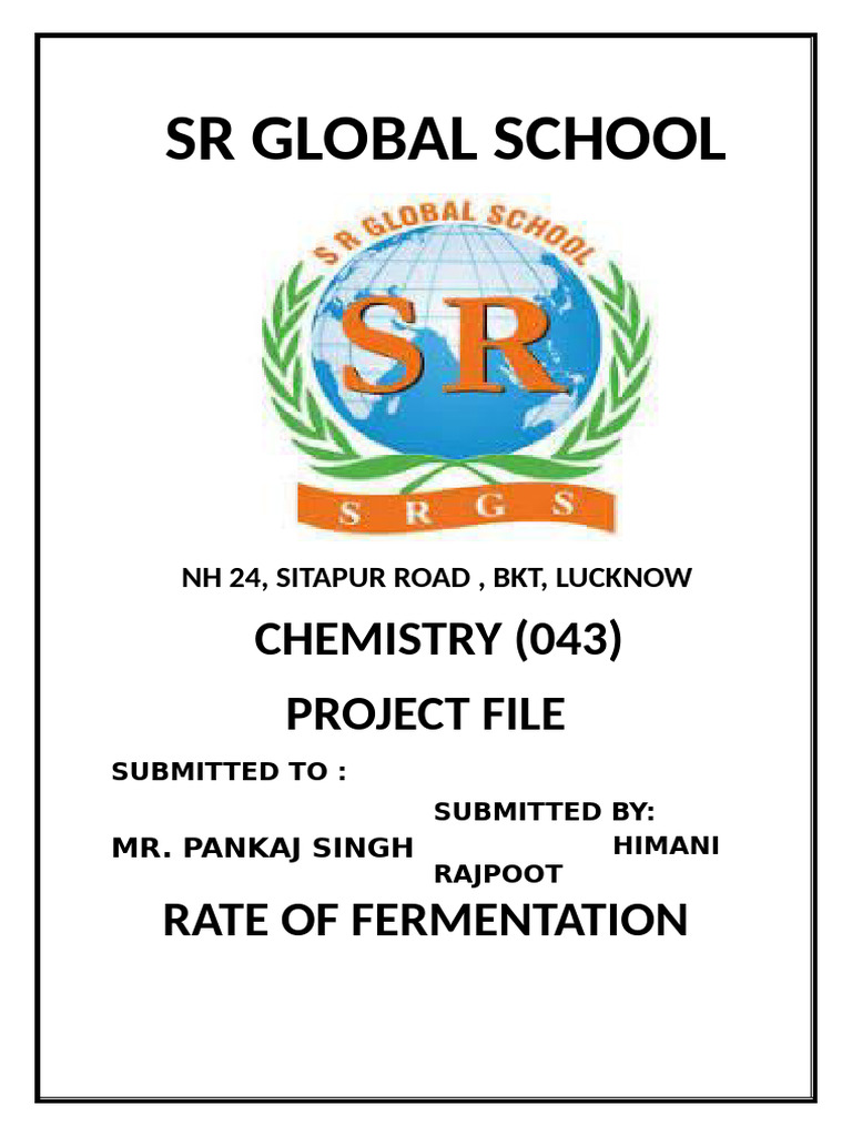 Chemistry Project[1] | PDF | Fermentation | Food And Drink Preparation