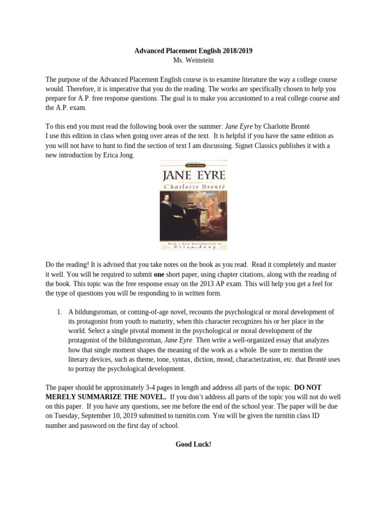 12th Grade AP Assignment | PDF