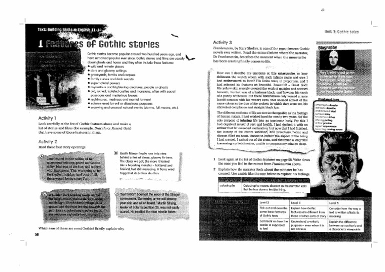 Features of Gothic Stories | PDF