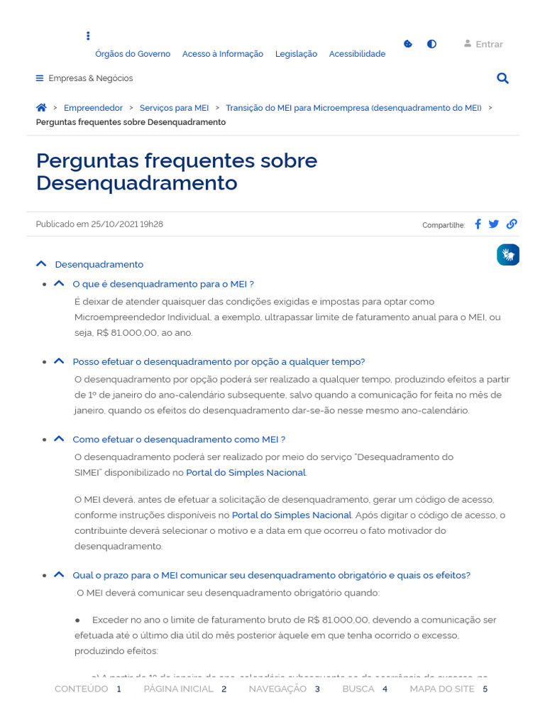 Inf. Desenquadramento Do Mei | PDF