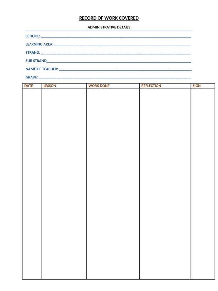 3. Record of Work Covered | PDF