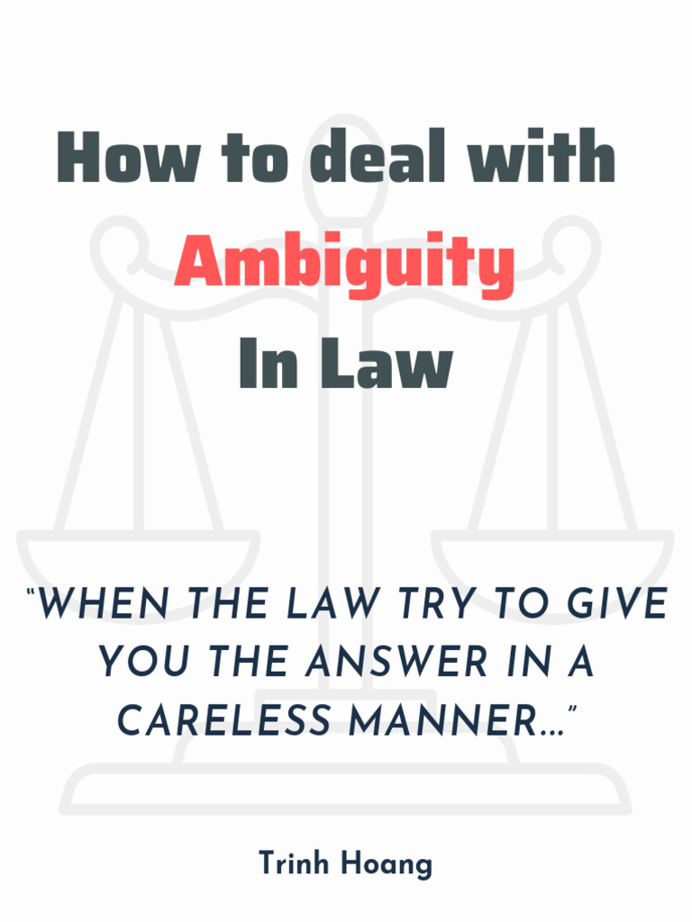 Navigating Legal Ambiguity | PDF | Statutory Interpretation | Common Law