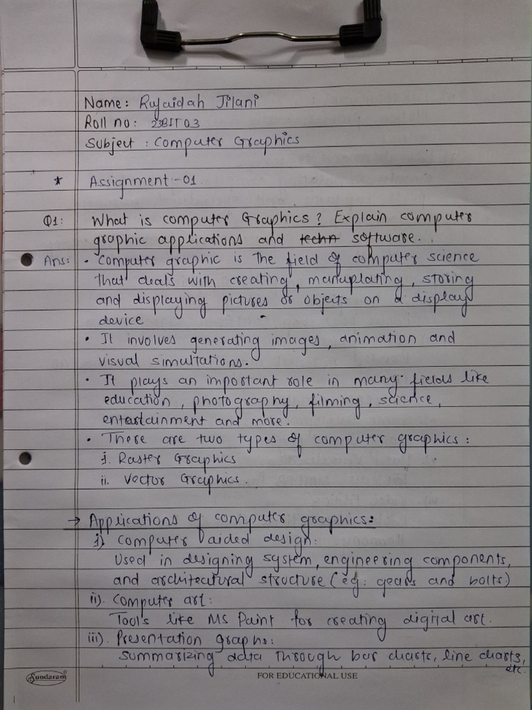 CG Assignment 1 | PDF