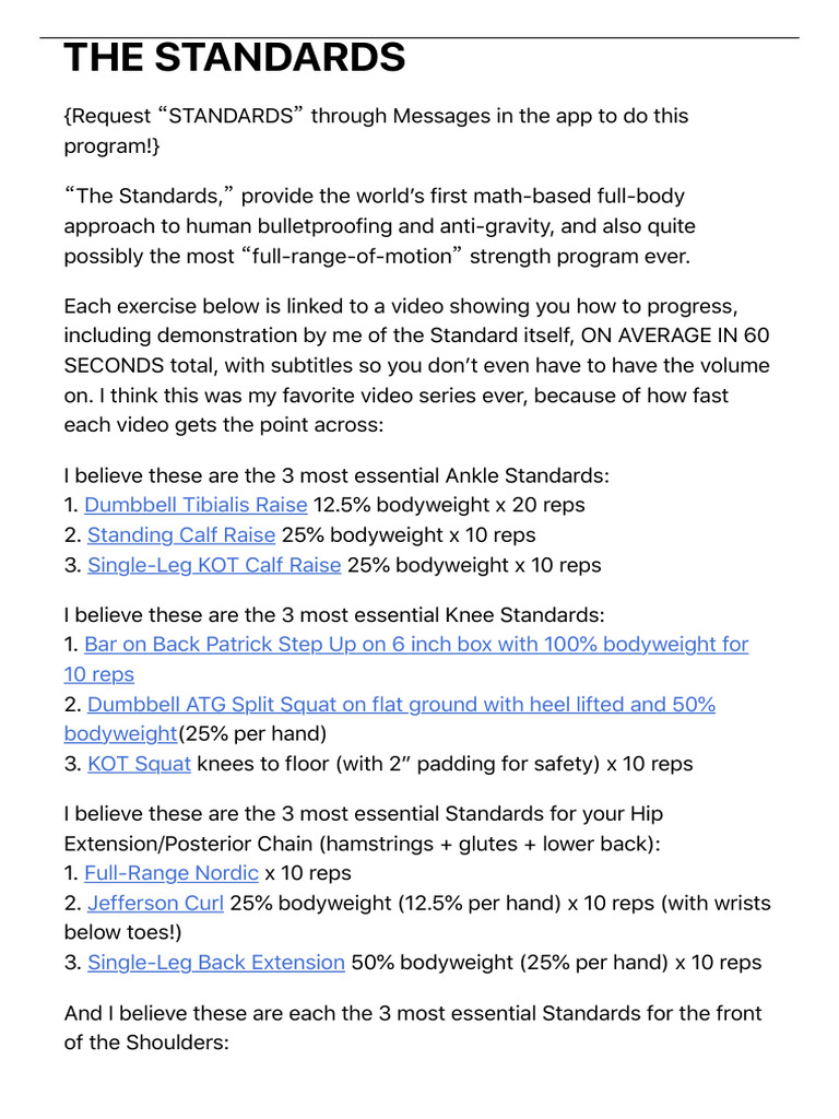 STANDARDS Program ATG Online Coaching PDF | PDF | Musculoskeletal System