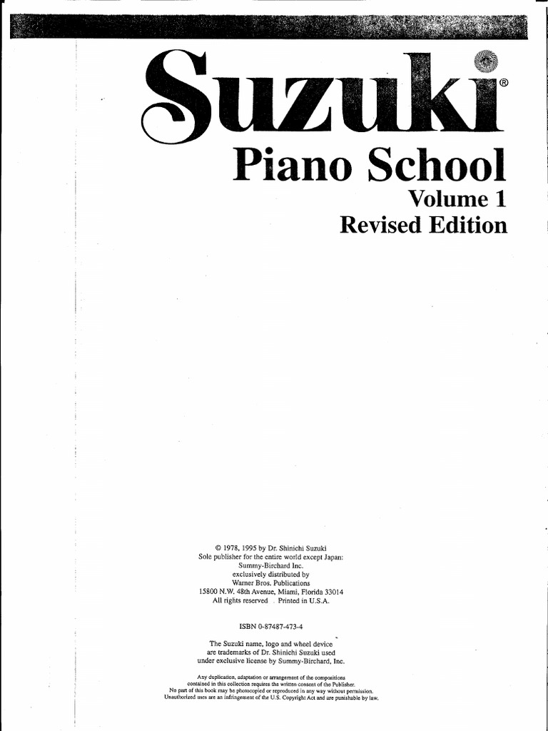 Suzuki Piano | PDF