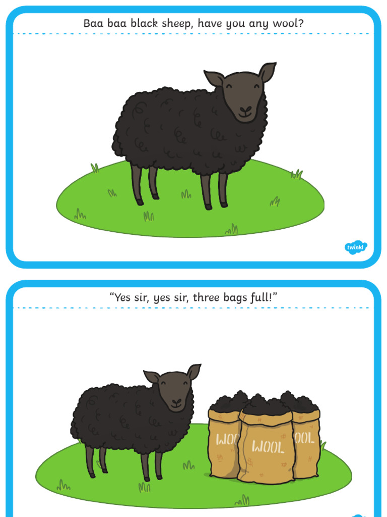 RHYMES Baa Baa Black Sheep Sequencing - Ver - 1 | PDF