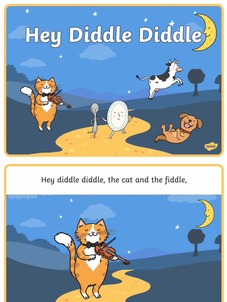 RHYMES Hey Diddle Diddle Story Sequencing | PDF