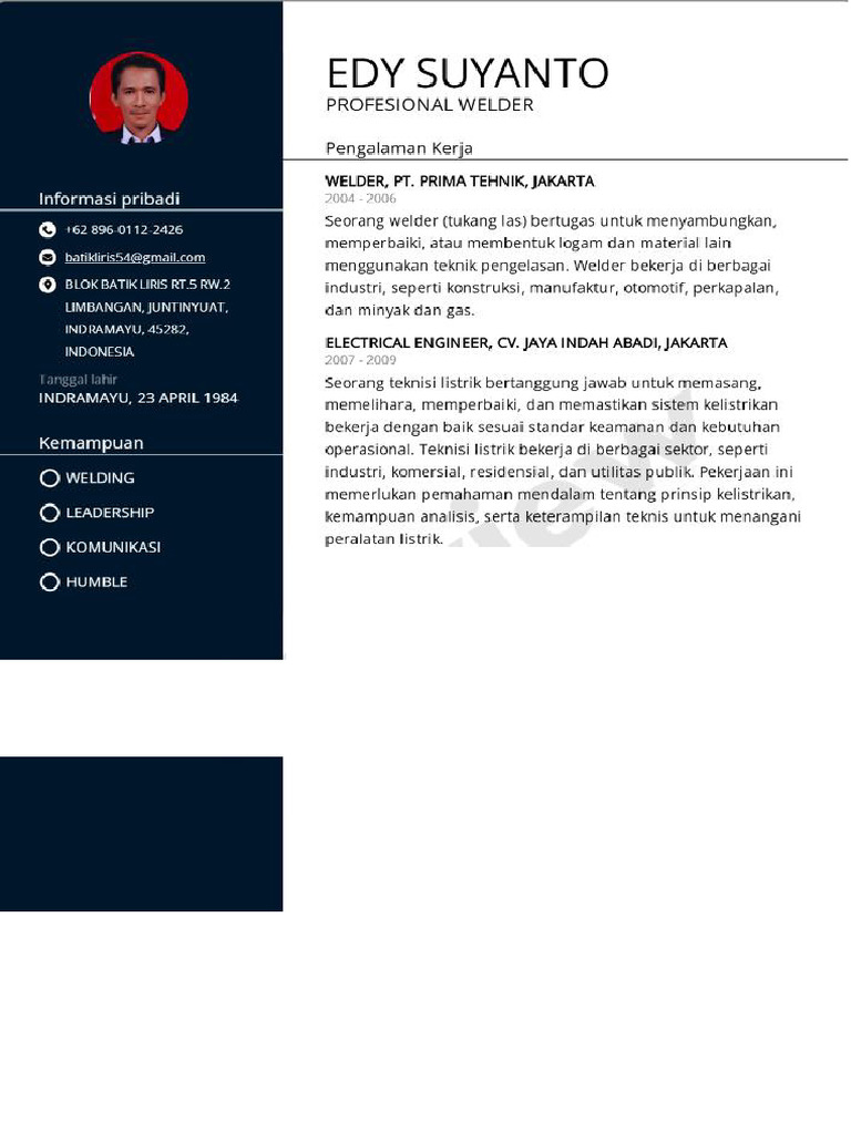 CV Edy Suyanto | PDF